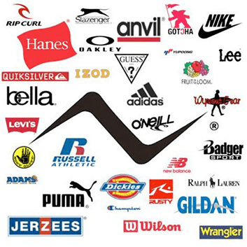 Activewear athletic brand logos store
